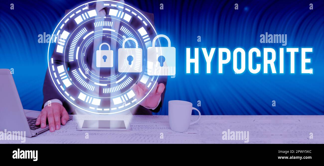 Inspiration showing sign Hypocrite, Concept meaning Medical condition ...