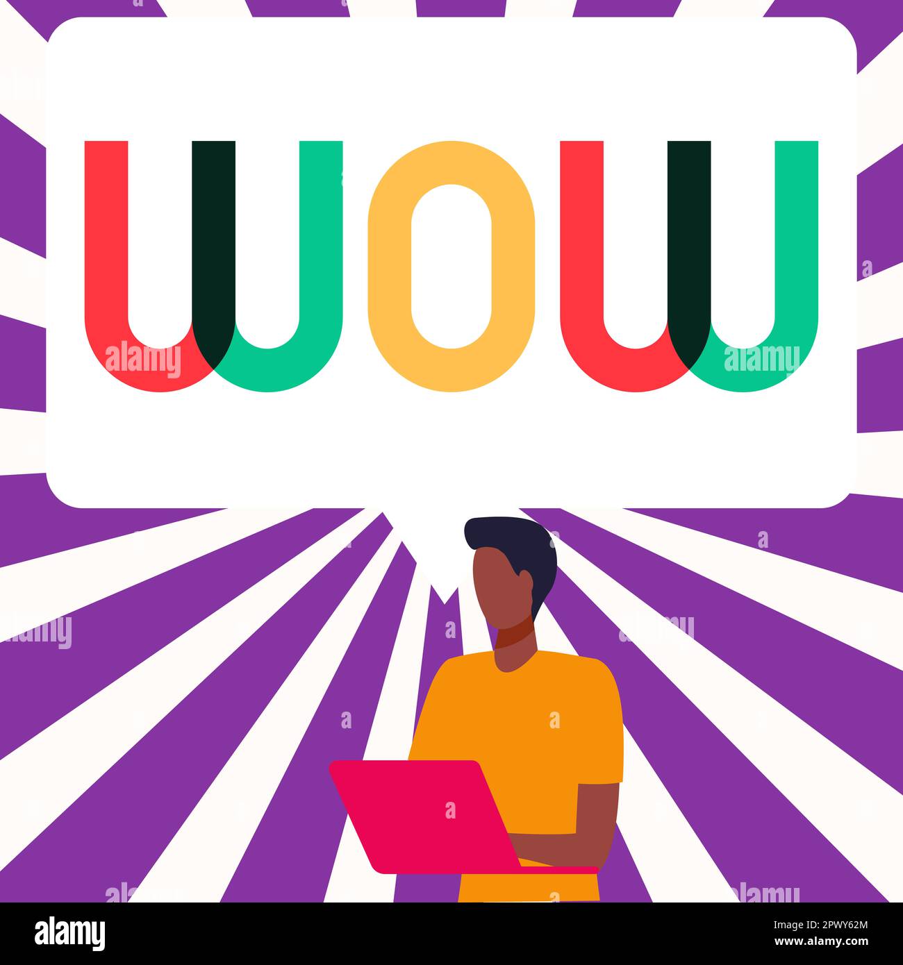 Writing displaying text Wow, Conceptual photo Expressing astonishment ...