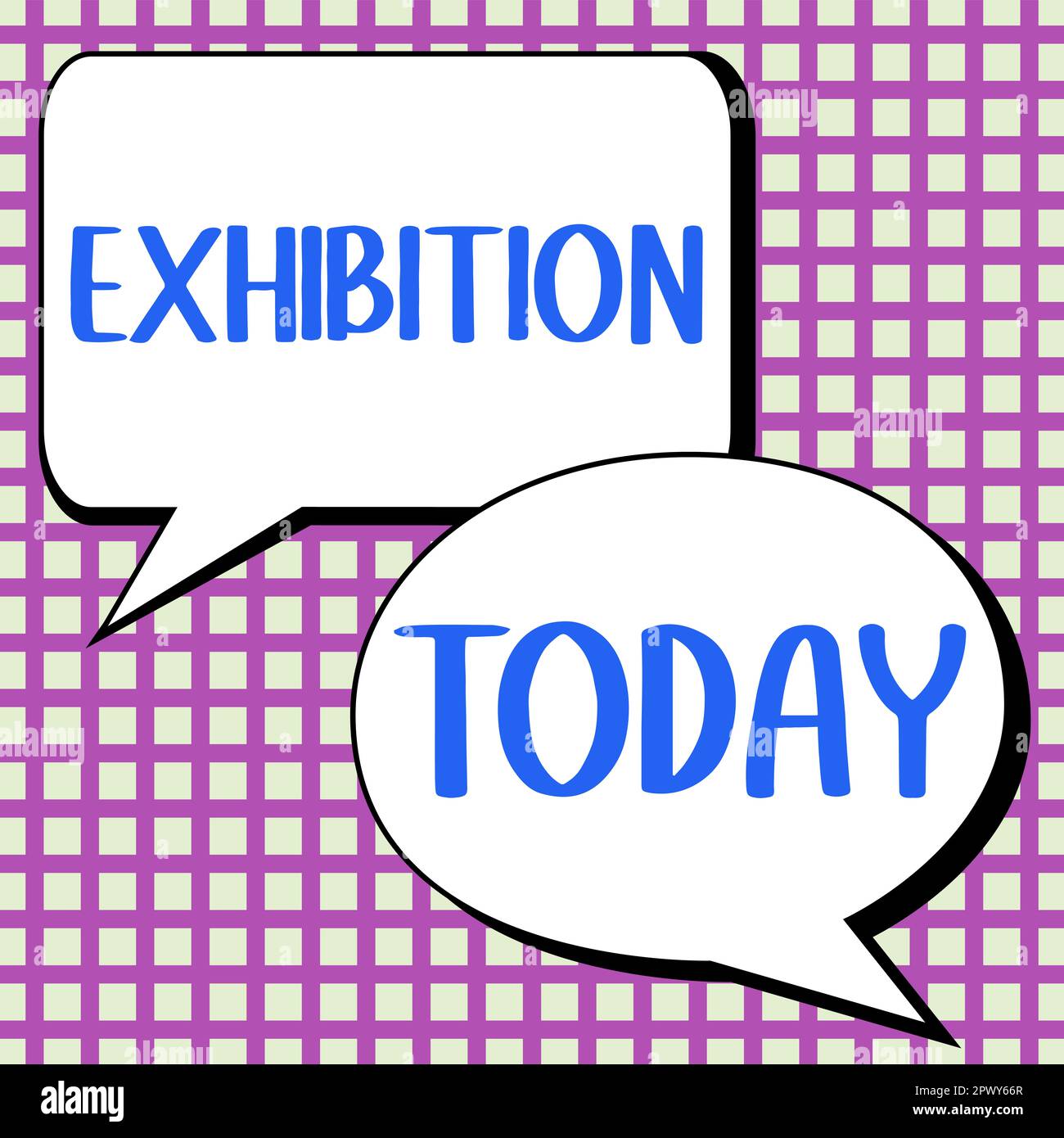 Sign displaying Exhibition, Business idea and act of exposing something ...