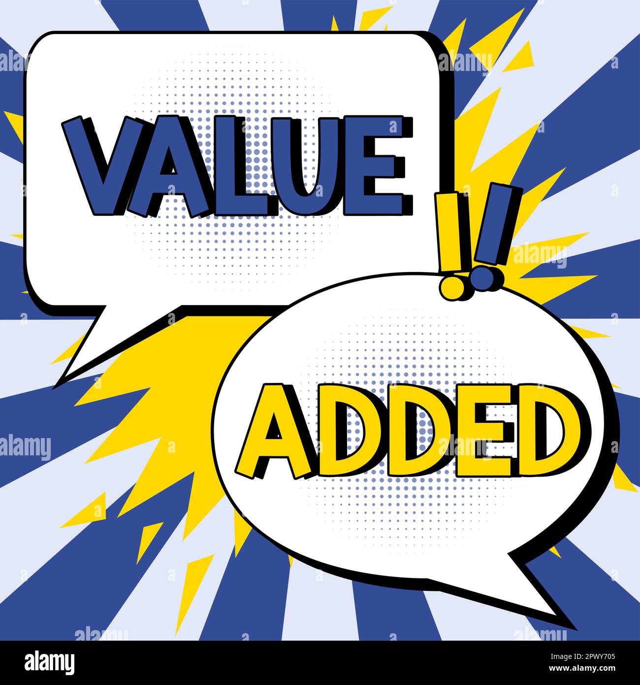 Handwriting text Value Added, Internet Concept the extra value created ...