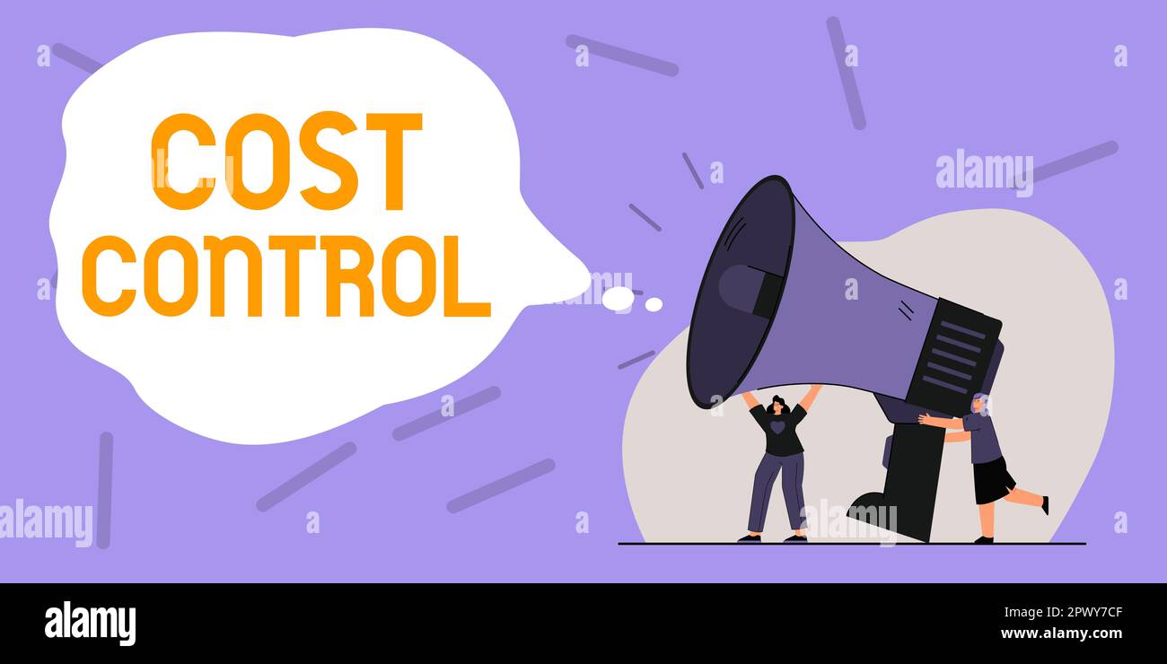 Hand writing sign Cost Control, Word for practice of identifying and ...