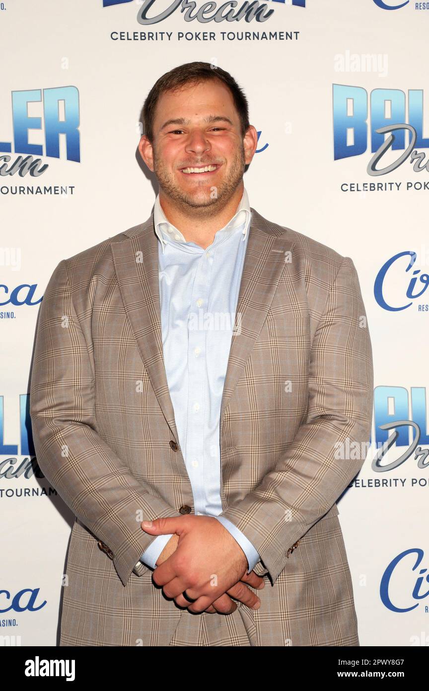 Las Vegas, Nevada, USA. 30th Apr, 2023. Garrett Bradbury at the Baller Dream Celebrity Poker ...