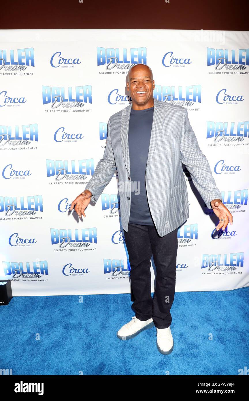 Las Vegas, Nevada, USA. 30th Apr, 2023. Frank Thomas at the Baller Dream Celebrity Poker ...