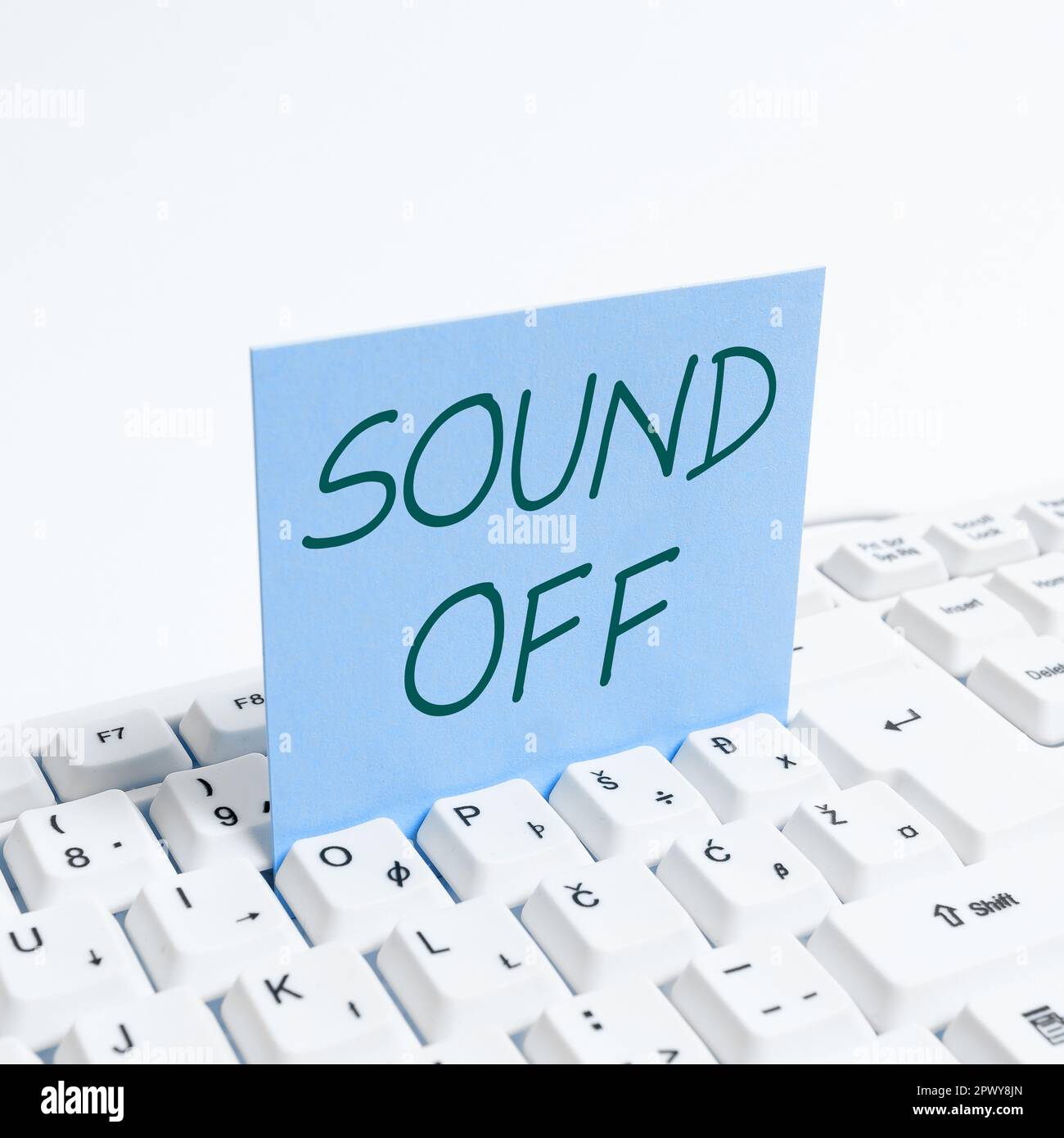 Sign displaying Sound Off, Word Written on To not hear any kind of ...