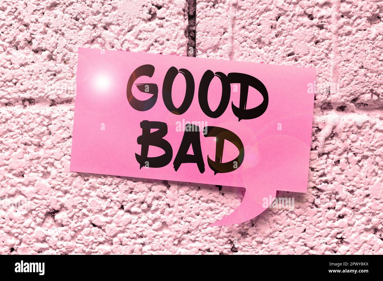 Handwriting text Good Bad, Business concept to seem to be going to have ...
