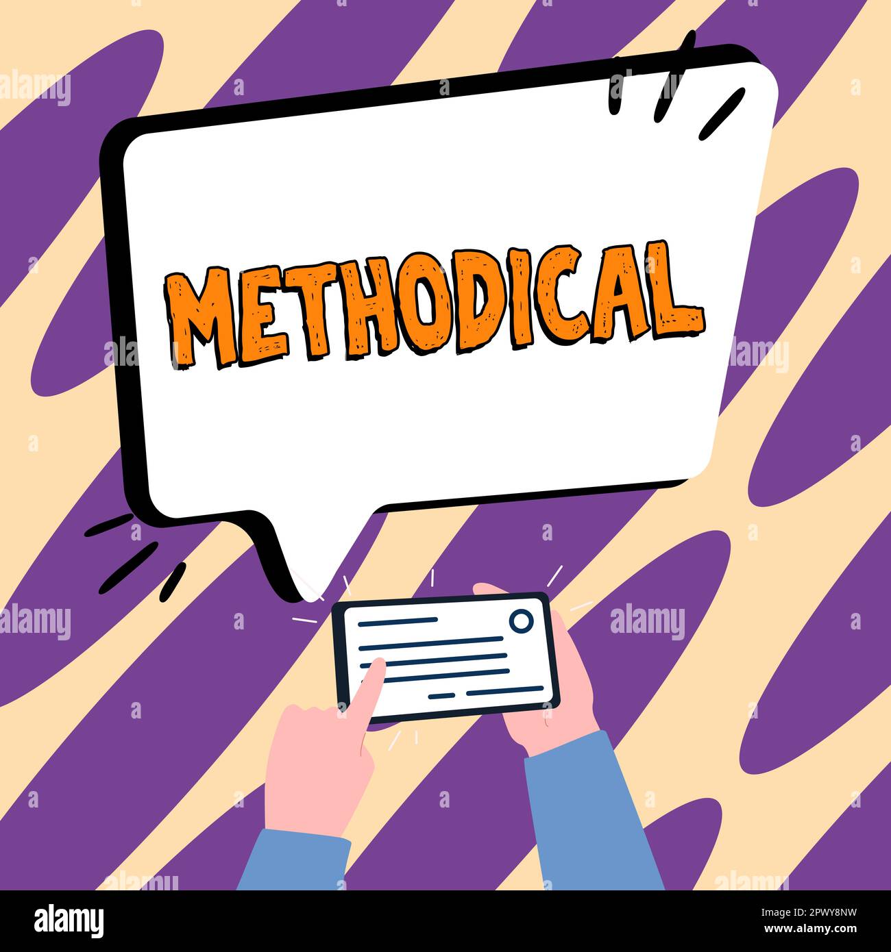 Text caption presenting Methodical, Word for System of Methods used in ... Text caption presenting Methodical, Word for System of Methods used in ...