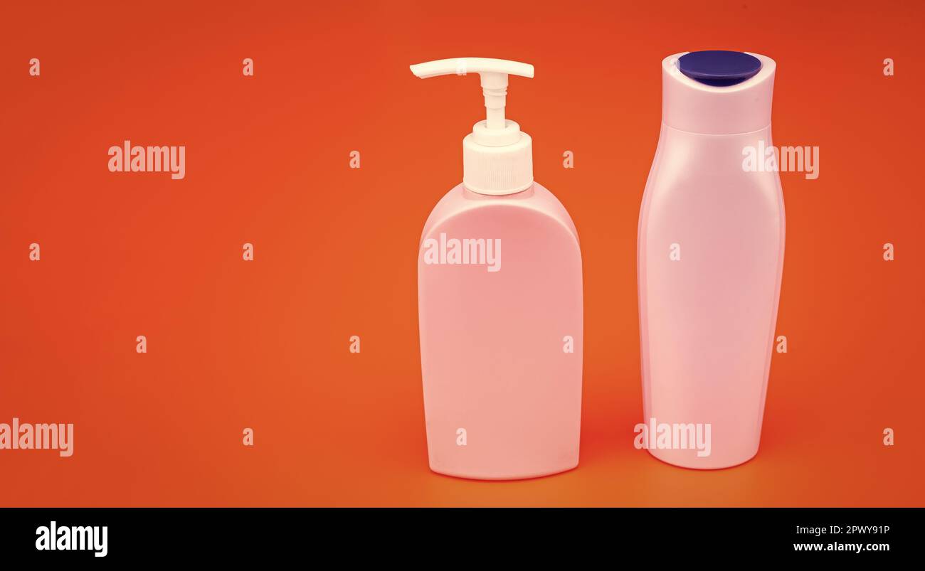 HDPE liquid containers with flip cap and pump dispenser for cosmetic ...