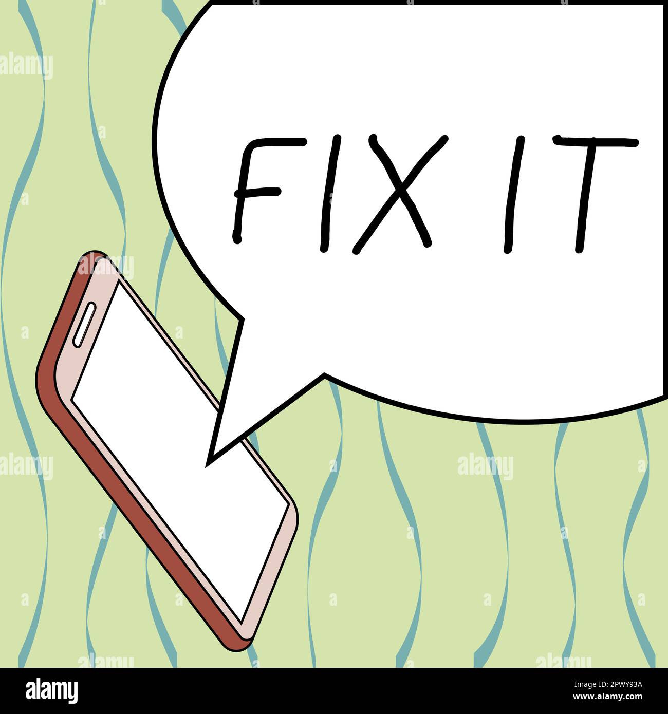 Sign displaying Fix It, Business approach Fasten something securely in ...