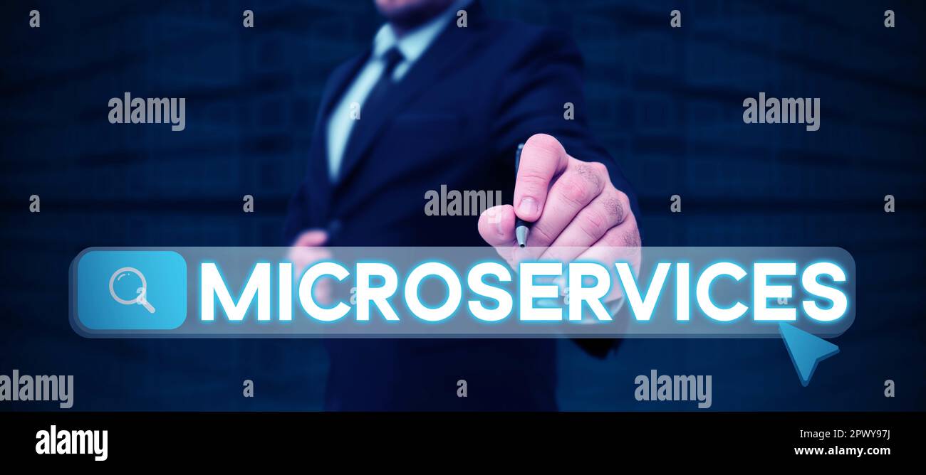 Text Caption Presenting Microservices Business Idea Software