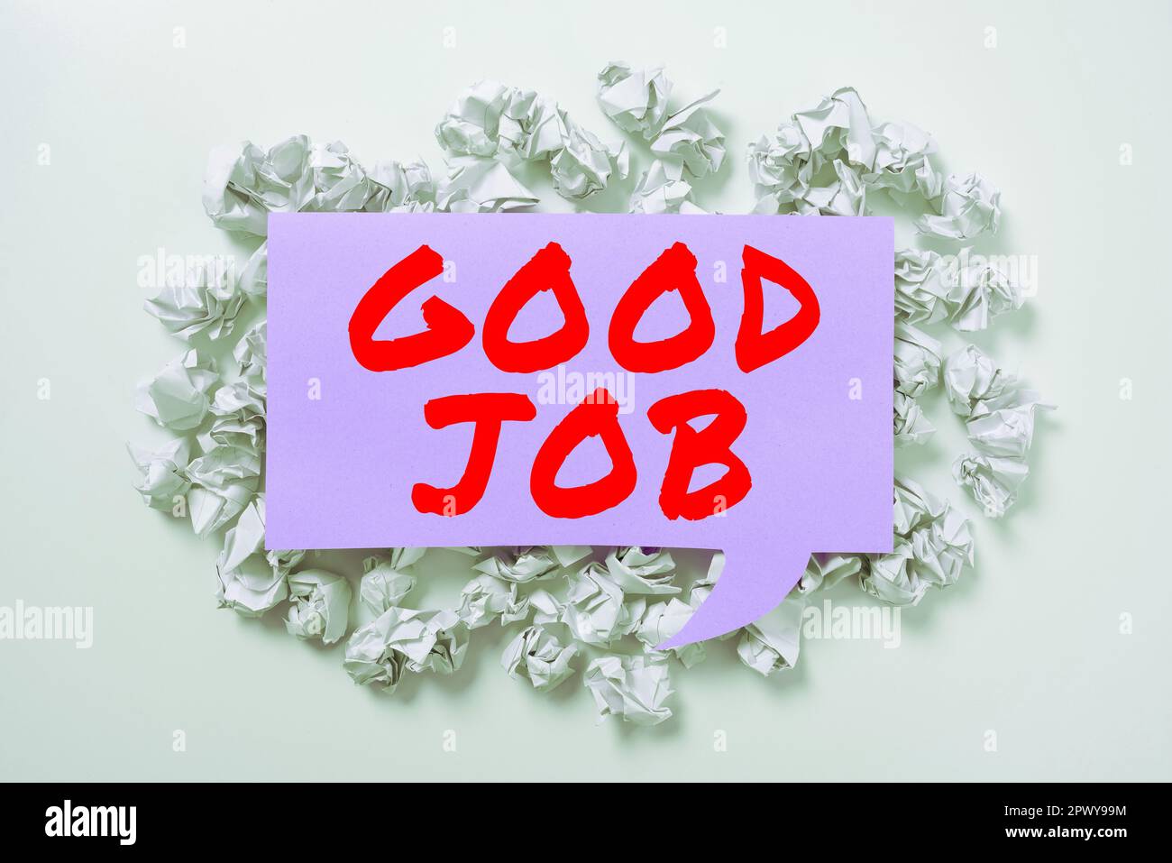 Conceptual caption Good Job, Business idea encourage someone for his ...