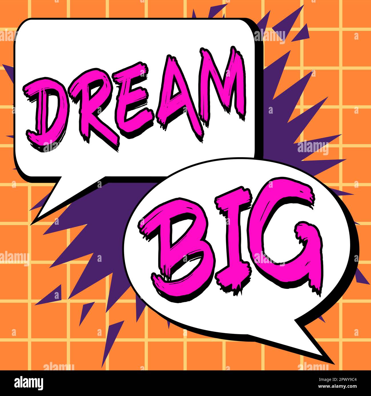 Writing displaying text Dream Big, Business concept To think of ...