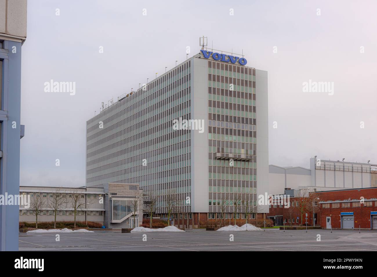 Gothenburg, Sweden - January 10 2021: Exterior of Volvo high rise ...