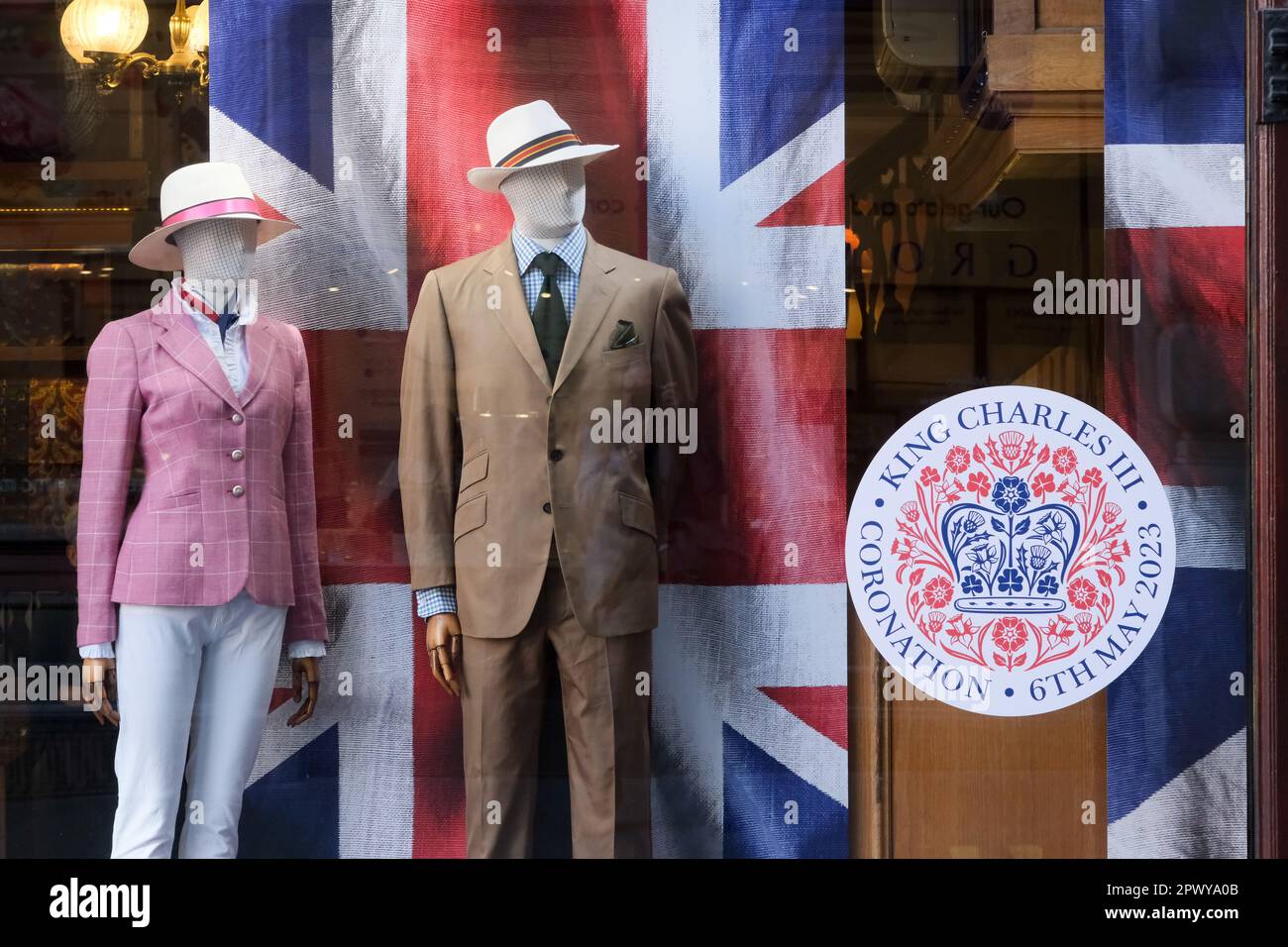 London, UK. 1st May 2023. Coronation of King Charles III. Cordings on ...