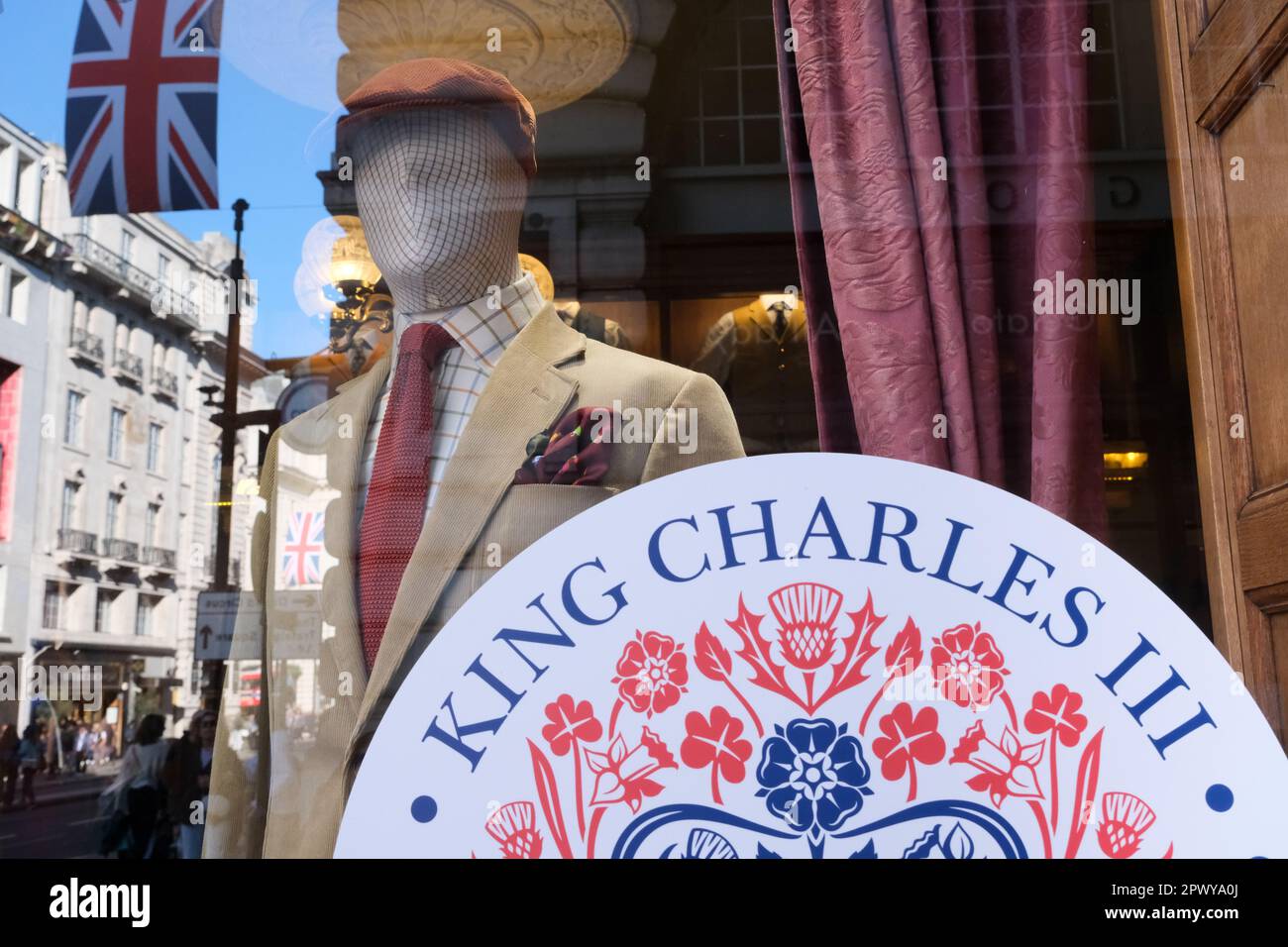London, UK. 1st May 2023. Coronation of King Charles III. Cordings on ...