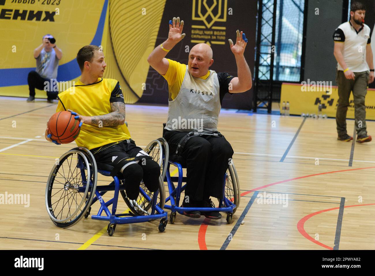 Ukrainian athletes compete at the Indoor Wheelchair Basketball ...