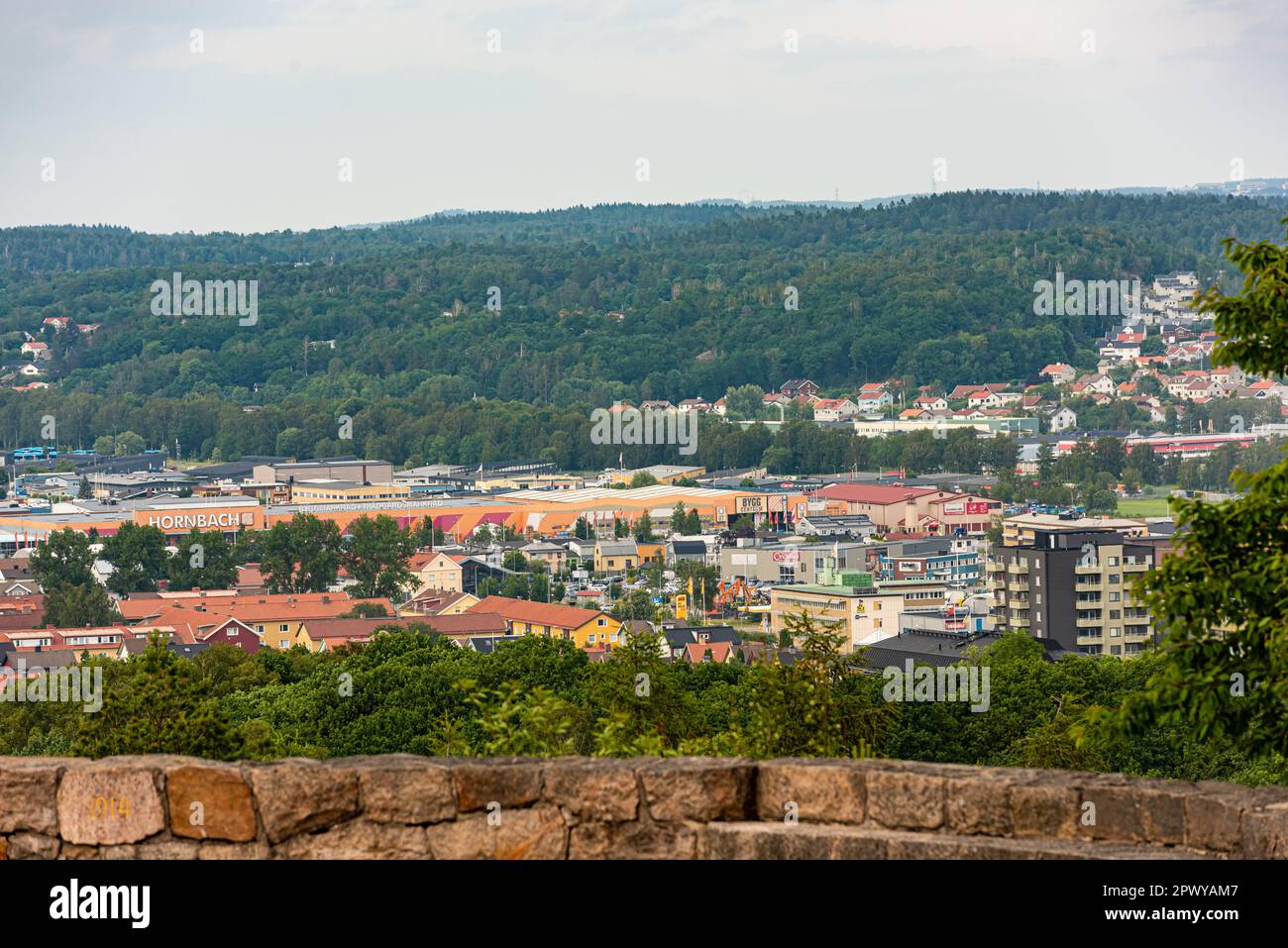 Gothenburg, Sweden - June 27 2021: Rooftop view of Kvillebäcken and ...