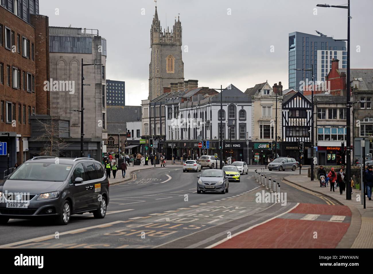 Kingsway, Cardiff city centre. May, 2023. Spring Stock Photo - Alamy