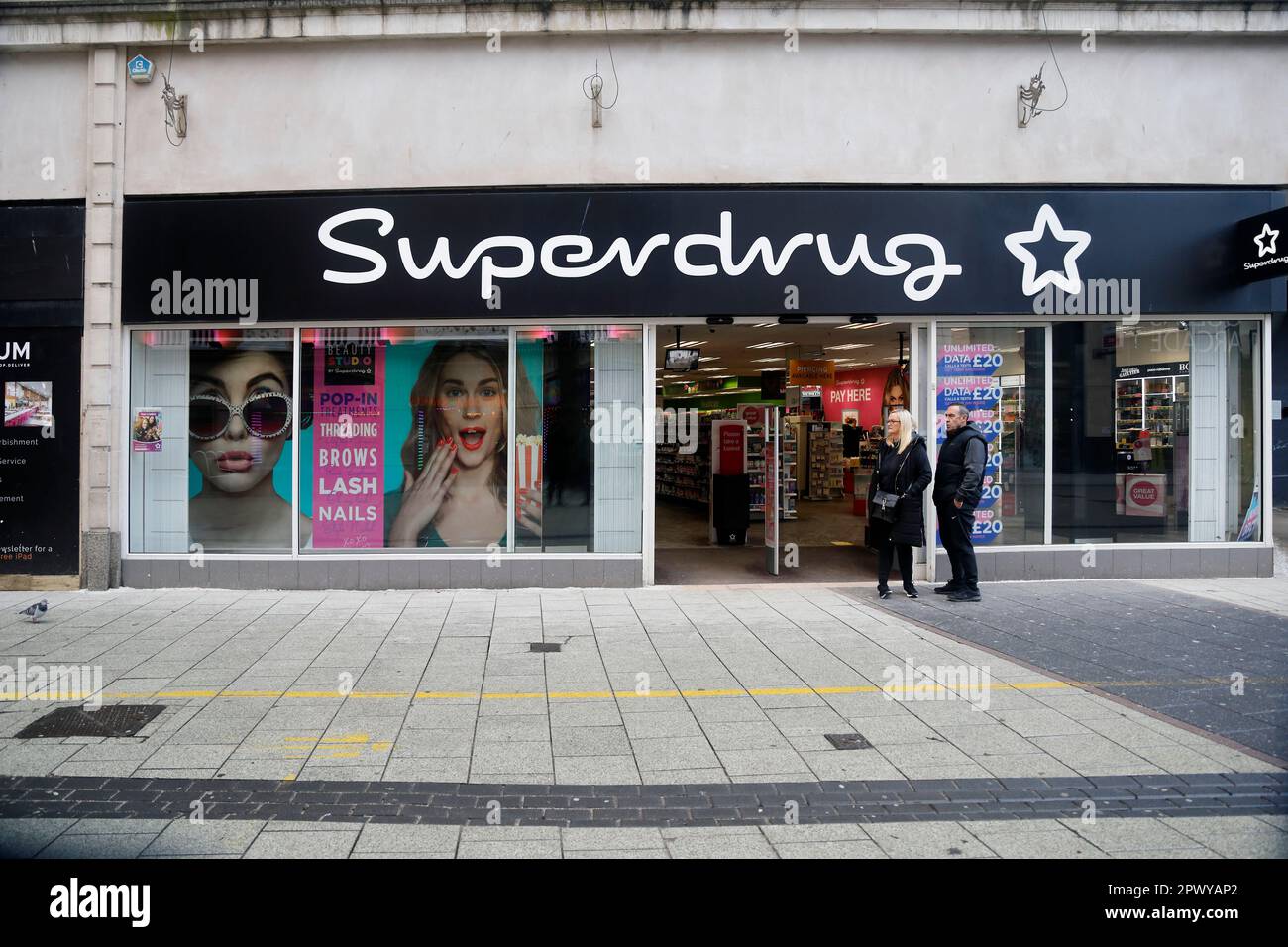 Superdrug shop front, Queen Street, Cardiff 2023 Stock Photo - Alamy