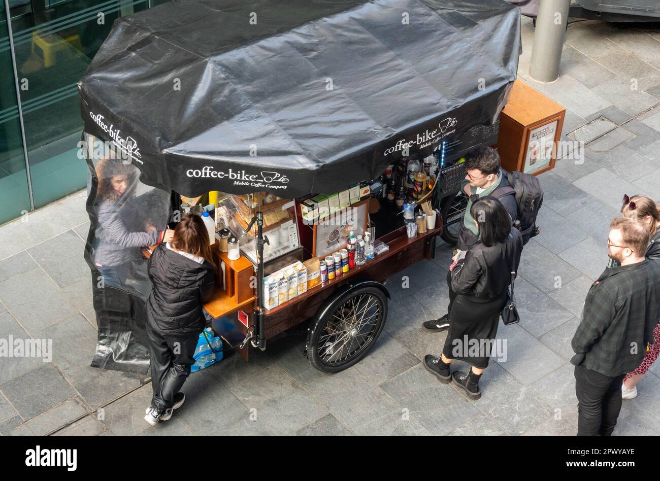 Coffee-bike in Liverpool One Stock Photo - Alamy