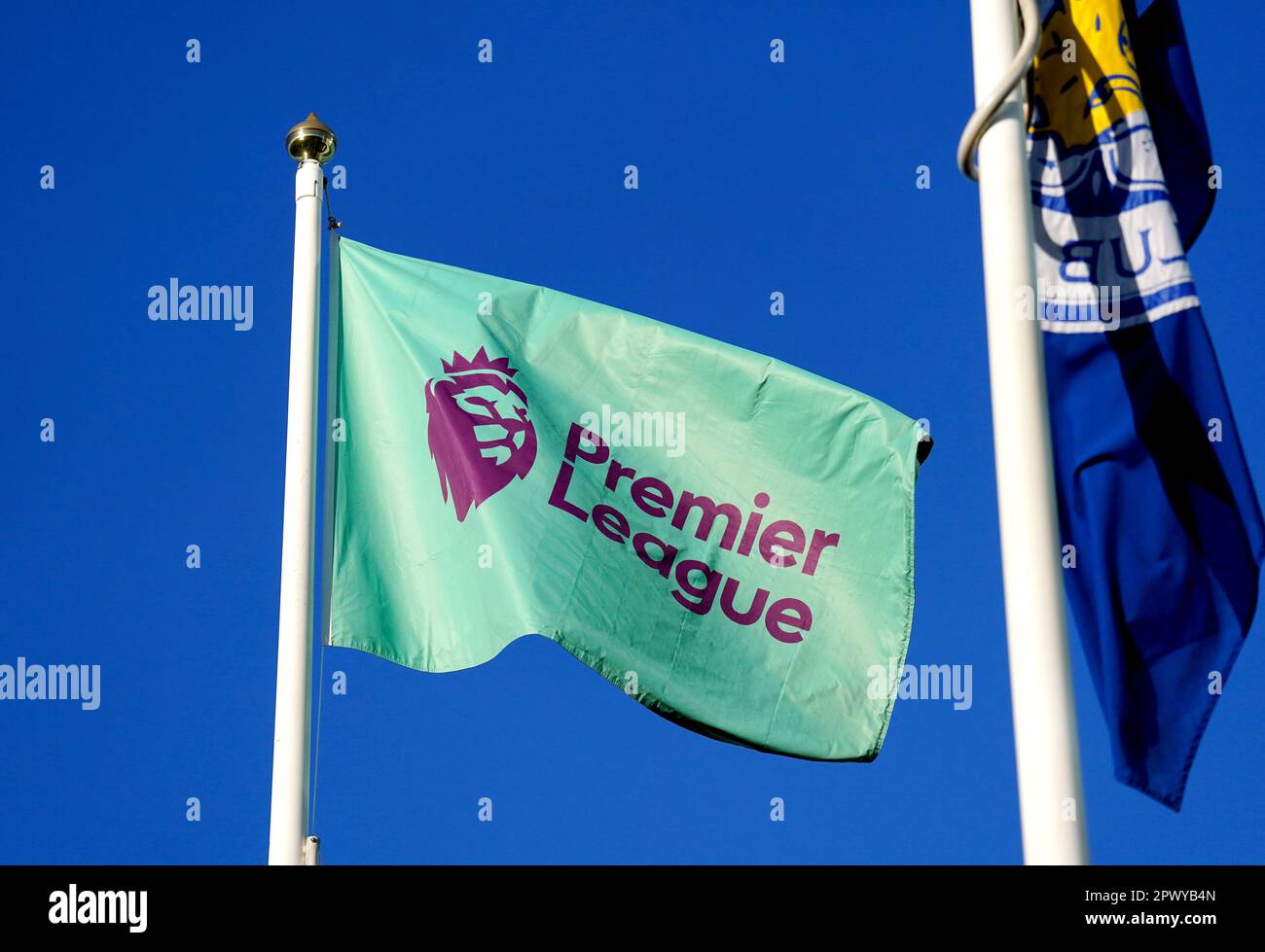 A general view of a Premier League branded flag ahead of the Premier ...