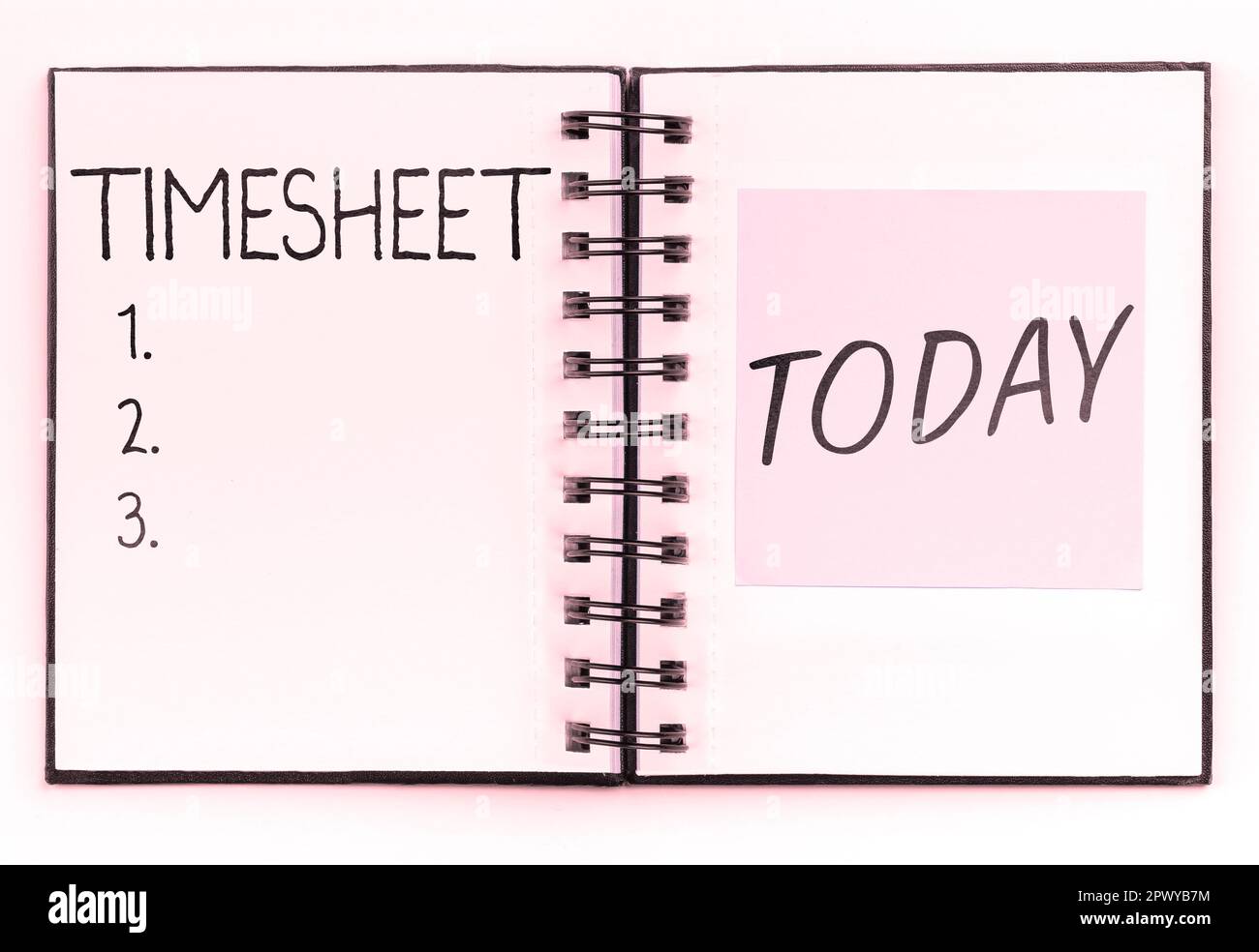 Hand writing sign Timesheet, Word for graphical representation of ...