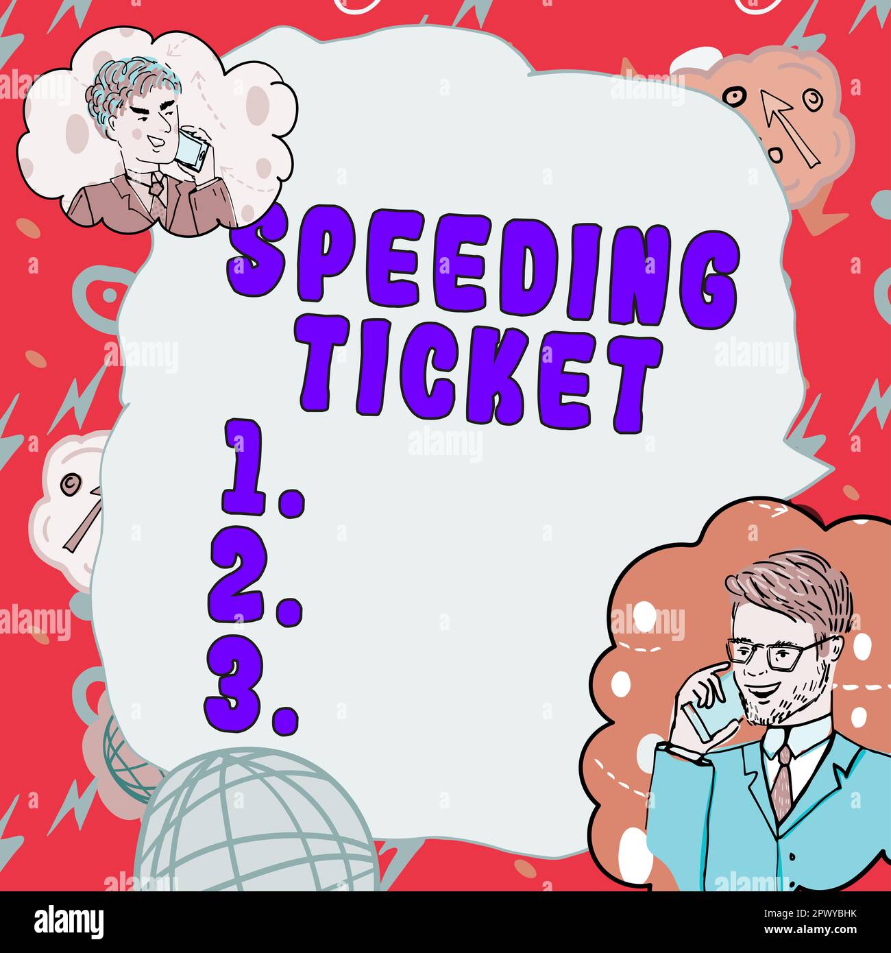 Text caption presenting Speeding Ticket, Business concept psychological ...