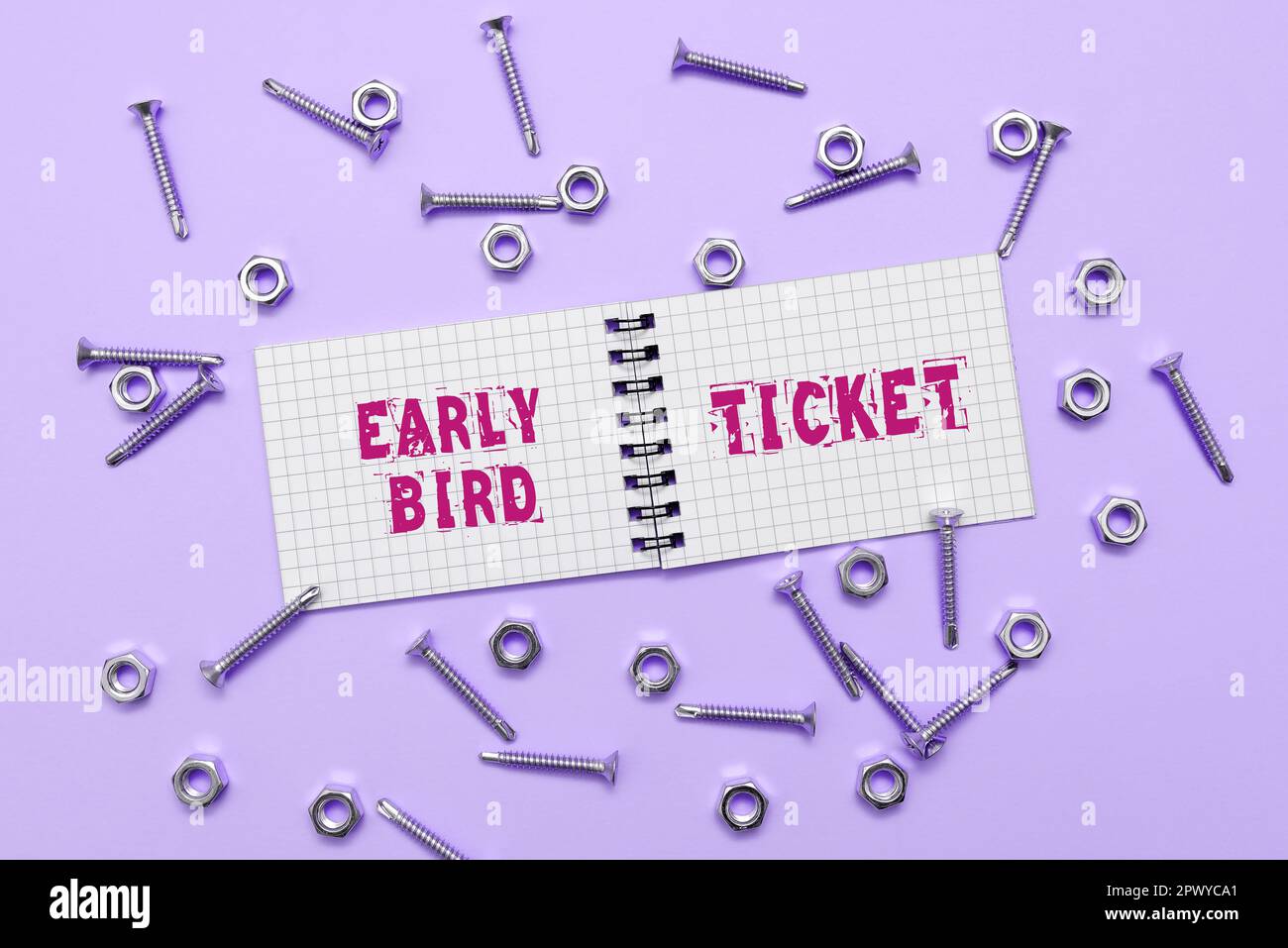 Conceptual display Early Bird Ticket, Concept meaning Buying a ticket ...