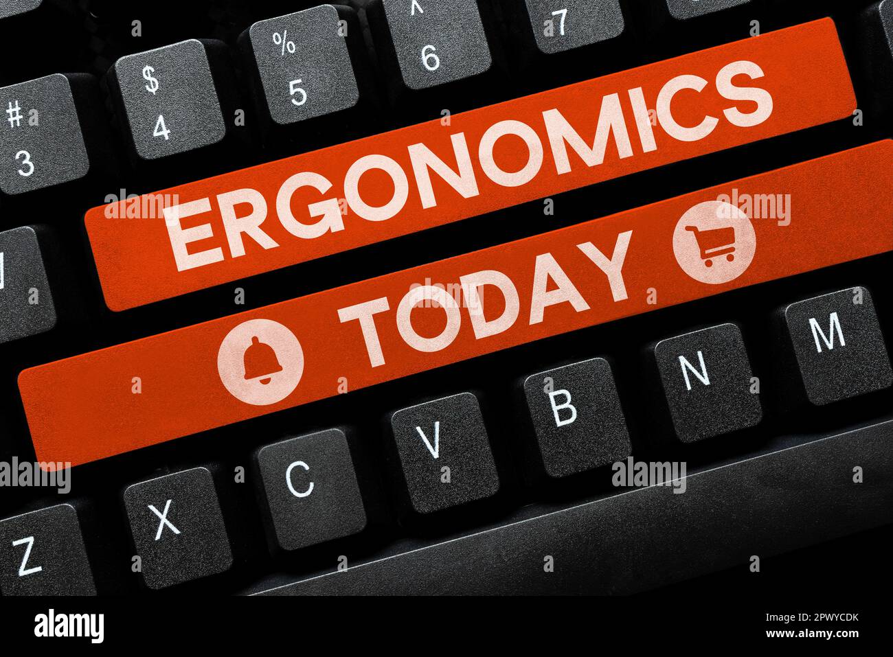 Text sign showing Ergonomics, Business overview fitting or designing a ...