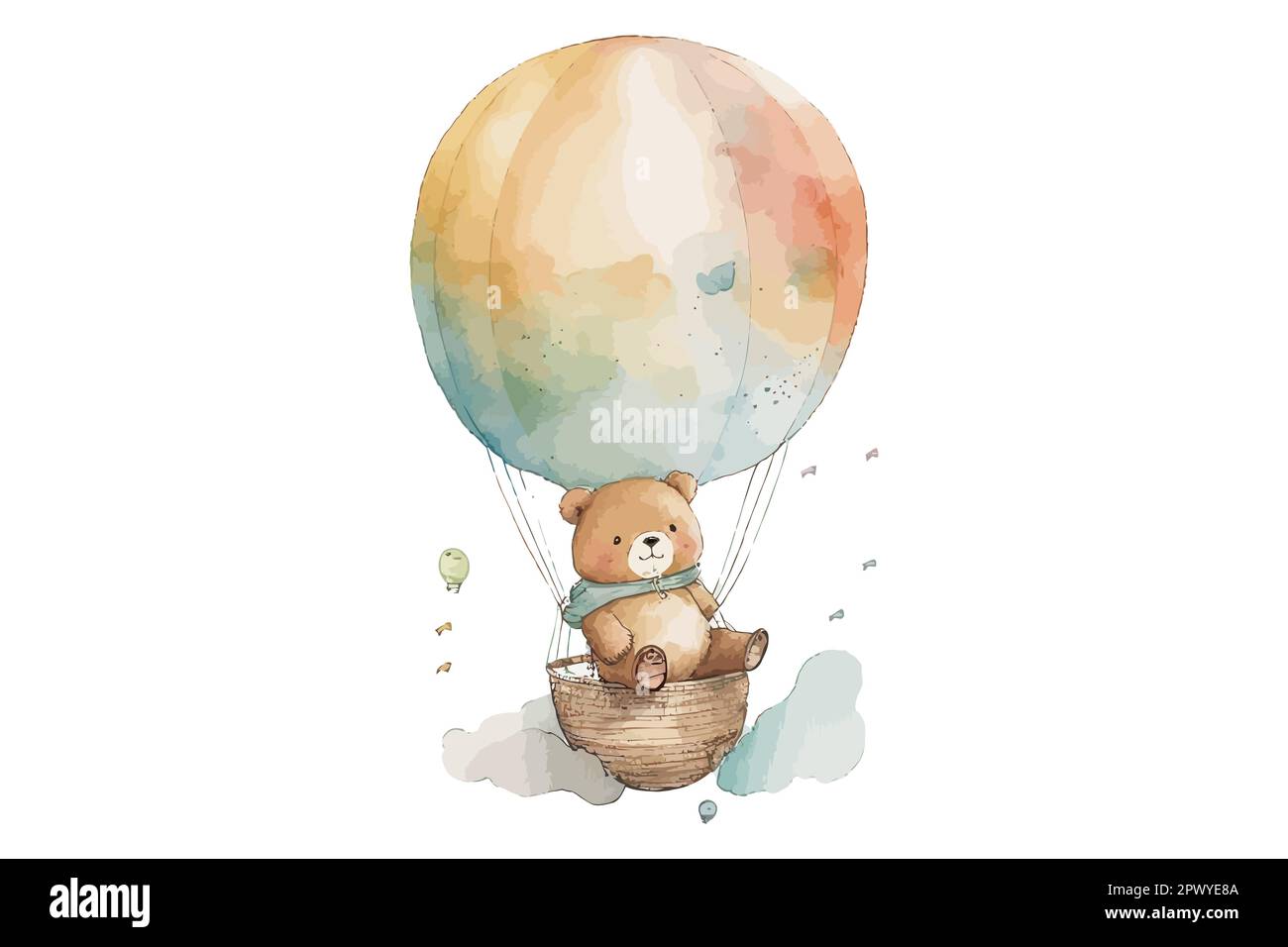 Safari Animal set bear in hot air balloon in watercolor style. Isolated ... Safari Animal set bear in hot air balloon in watercolor style. Isolated ...