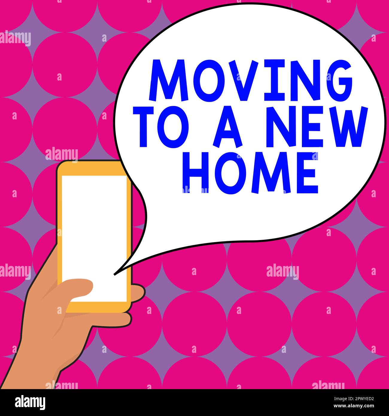 Conceptual display Moving To A New Home, Word Written on help moves the ...