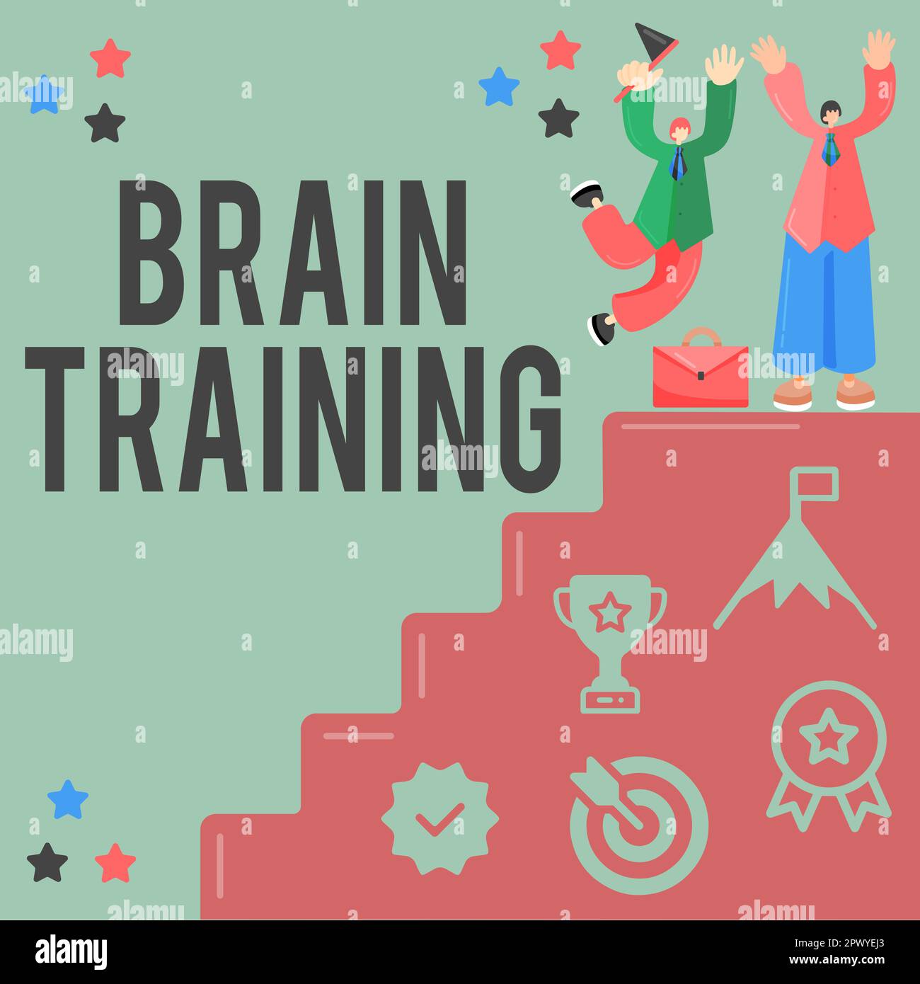 Text caption presenting Brain Training, Word Written on mental ...