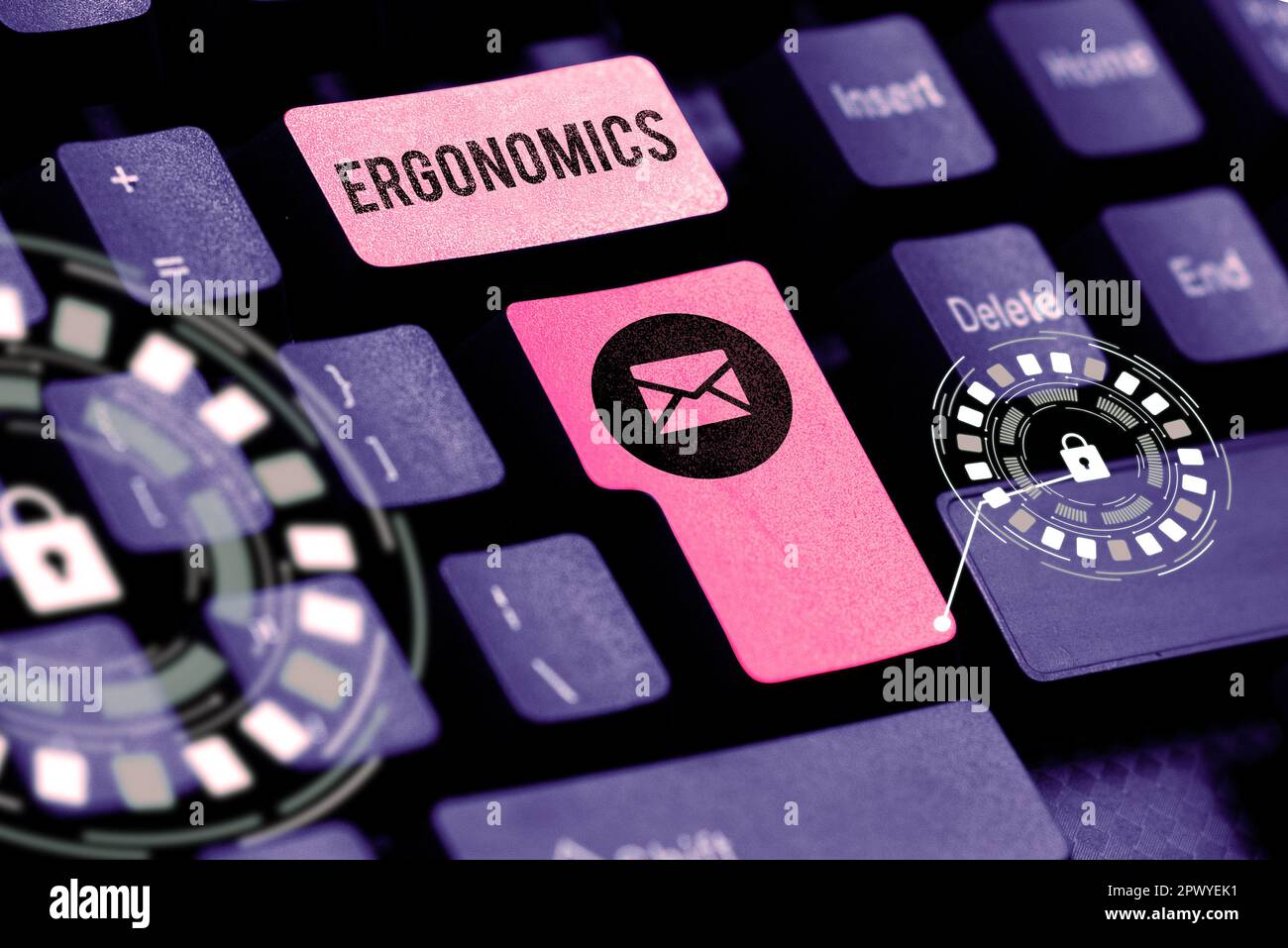 Handwriting text Ergonomics, Business showcase fitting or designing a ...