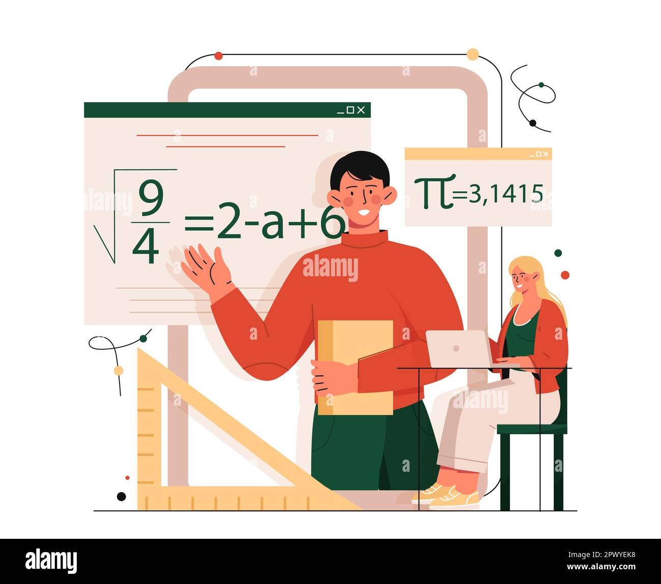 Math lesson concept Stock Vector Image & Art - Alamy