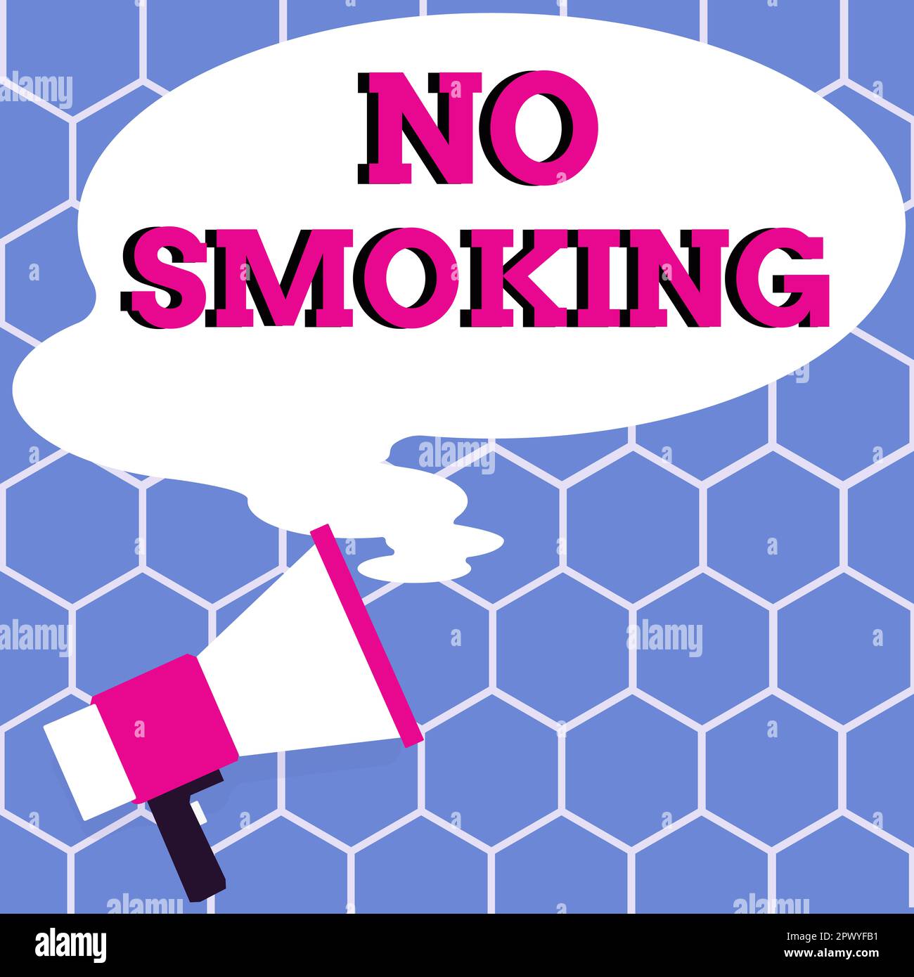 Text showing inspiration No Smoking, Word for using tobacco is forbiden ...