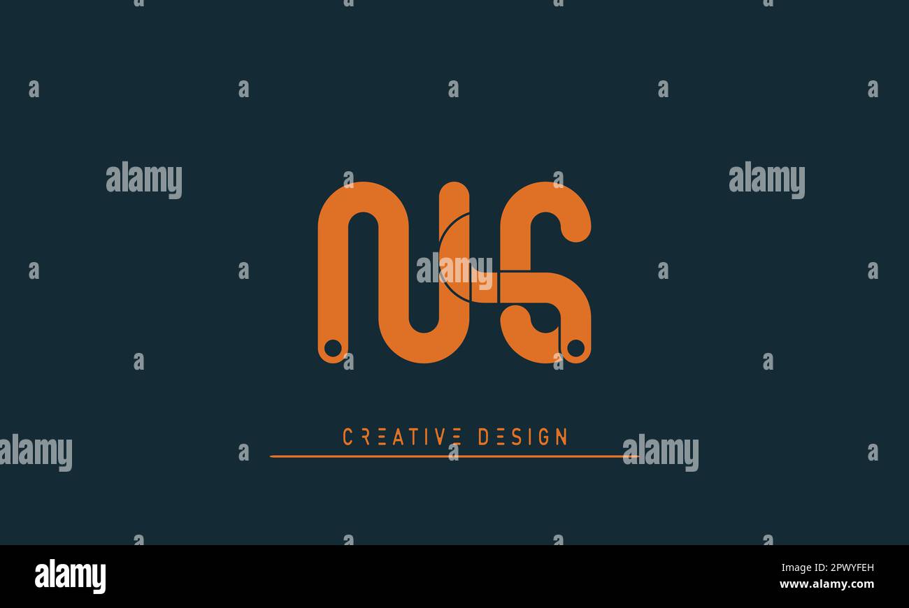 Alphabet letters Modern Creative logo NS , SN Stock Vector Image & Art ...