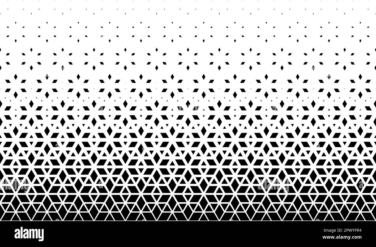 Geometric pattern of black figures on a white background.Seamless in ...