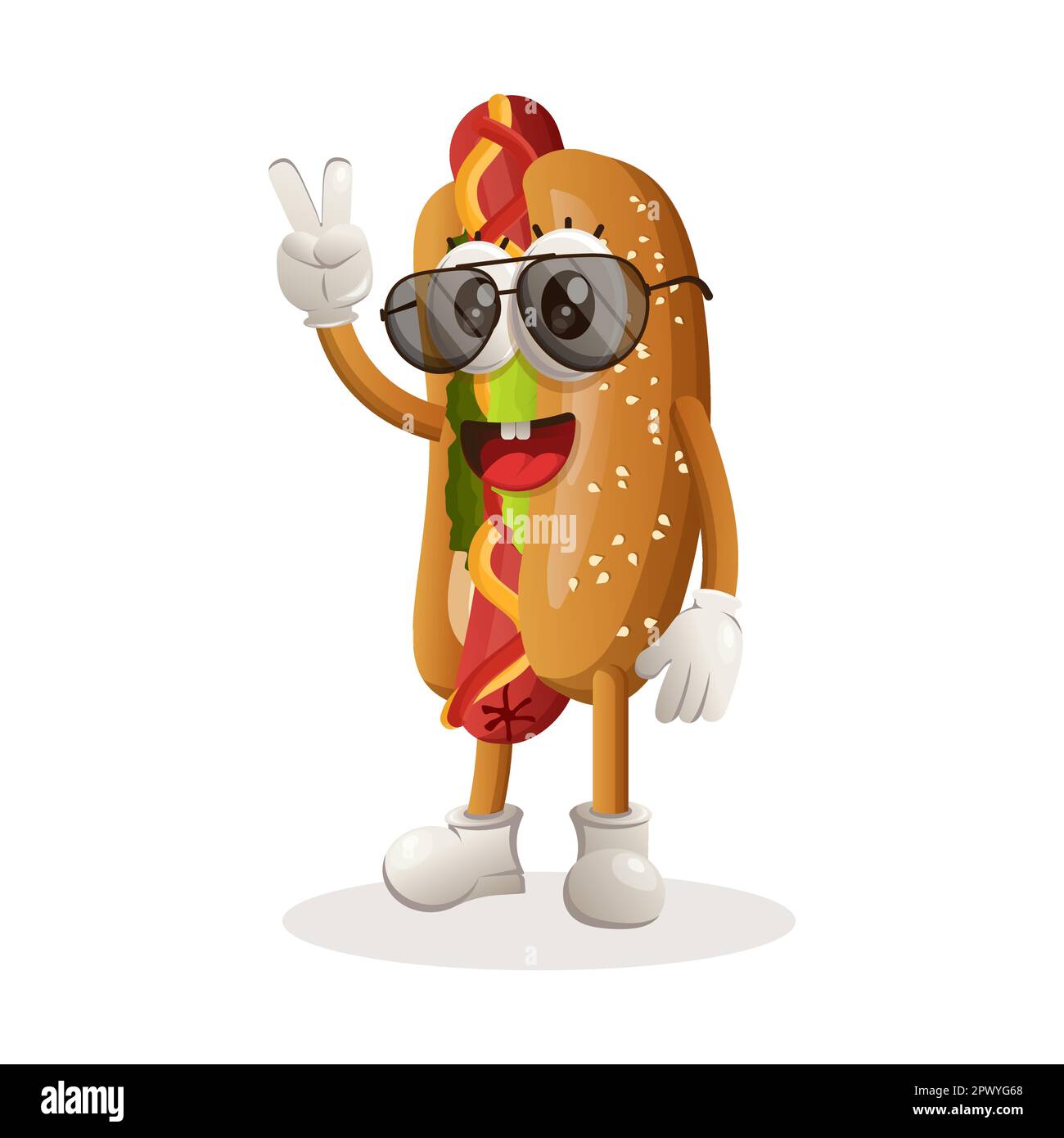 Dancing Hot Dog Clip Art