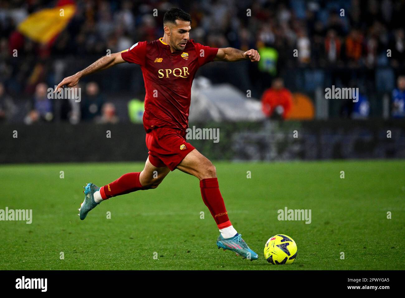 Mehmet Zeki Celik of AS Roma in action during the Serie A football ...