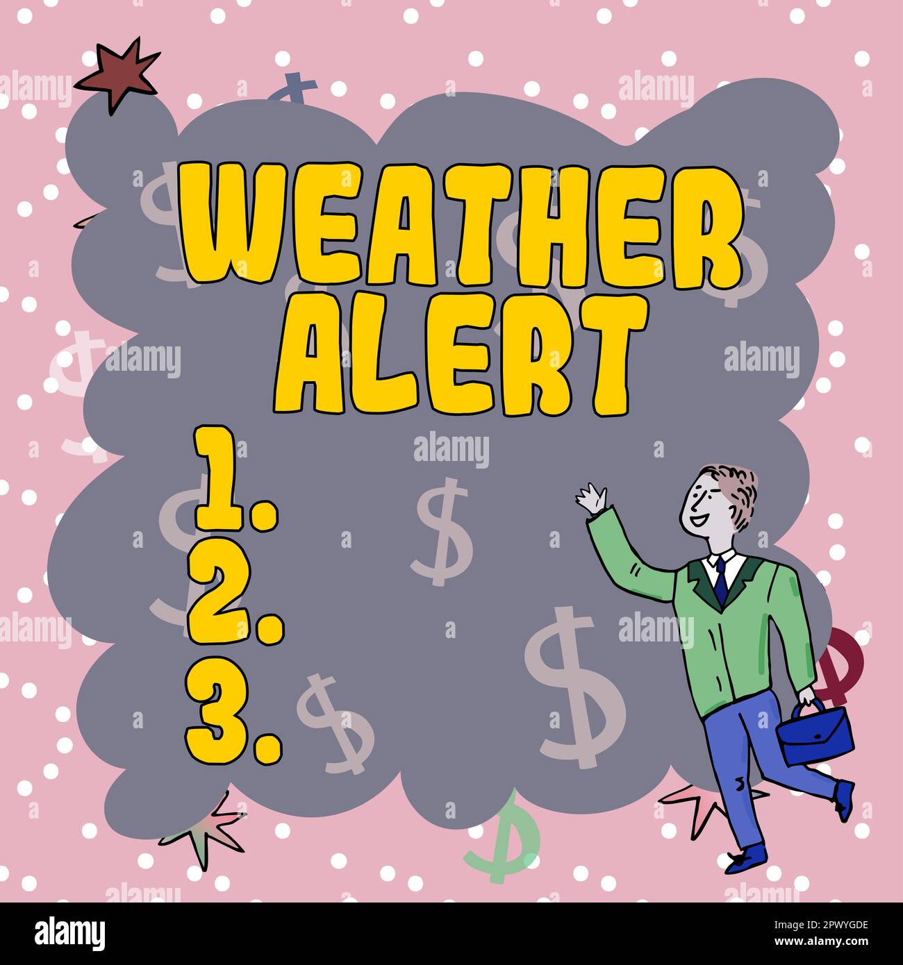 Conceptual caption Weather Alert, Business showcase urgent warning on ...