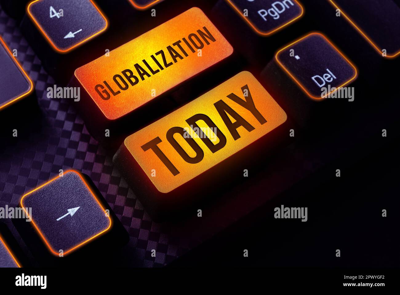 Handwriting text Globalization, Word for development of an increasingly ...