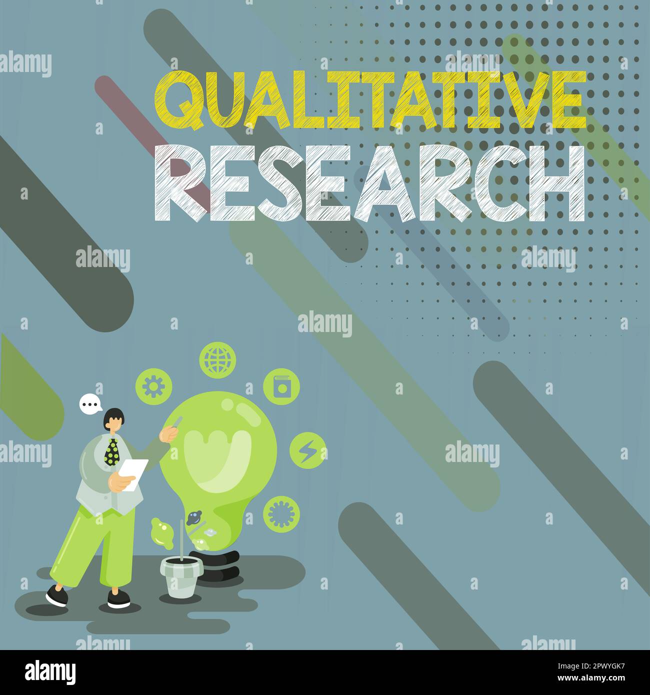 Inspiration showing sign Qualitative Research, Concept meaning ...