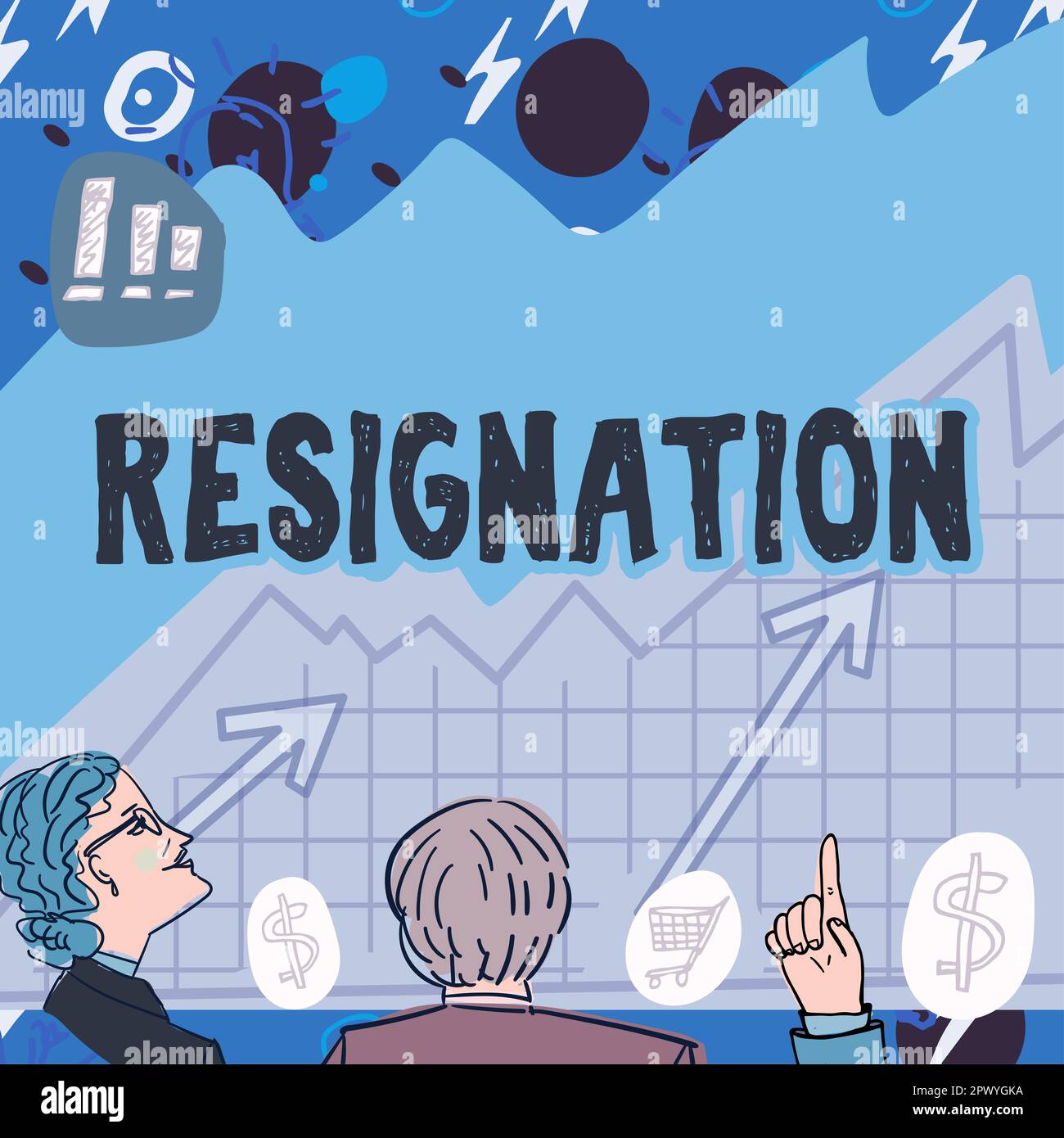 Handwriting text Resignation, Business showcase act of giving up ...