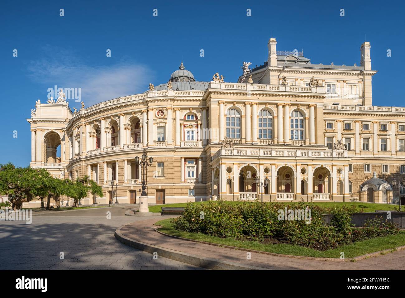 Beautiful building of the opera and ballet theatre in Odessa, Ukraine ...