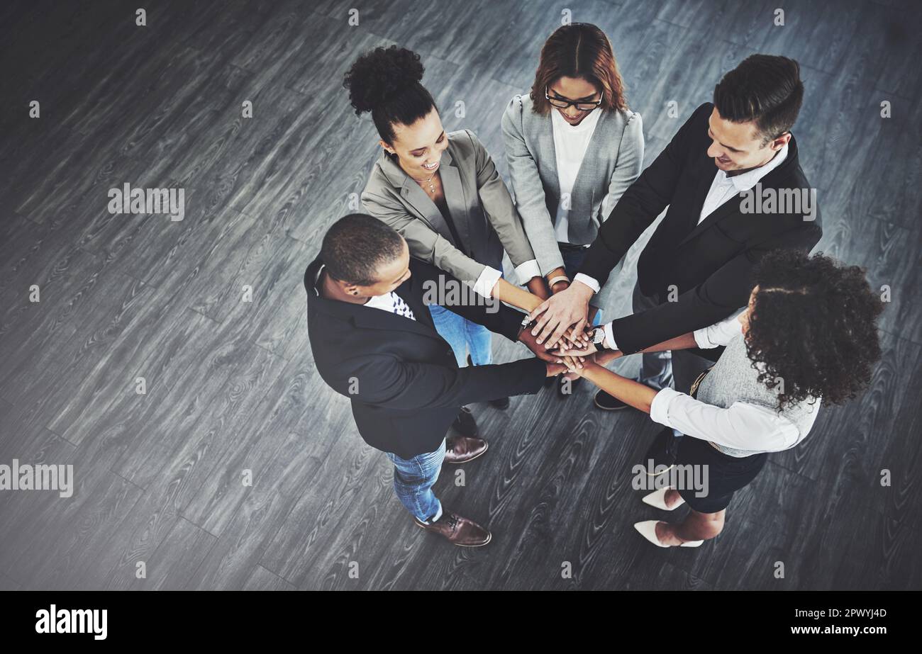 Theyre ever-ready for success. High angle shot of a group of ...