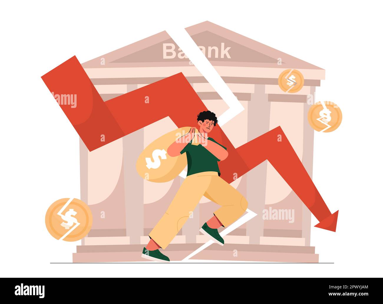 Concept of bankruptcy Stock Vector Image & Art - Alamy