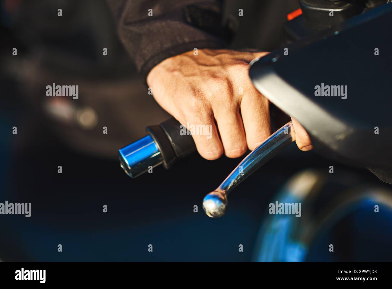 Hands riding a motorcycle hi-res stock photography and images - Alamy