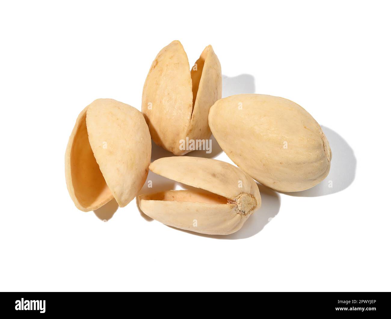 Empty shell of roasted pistachios on a white isolated background Stock ...