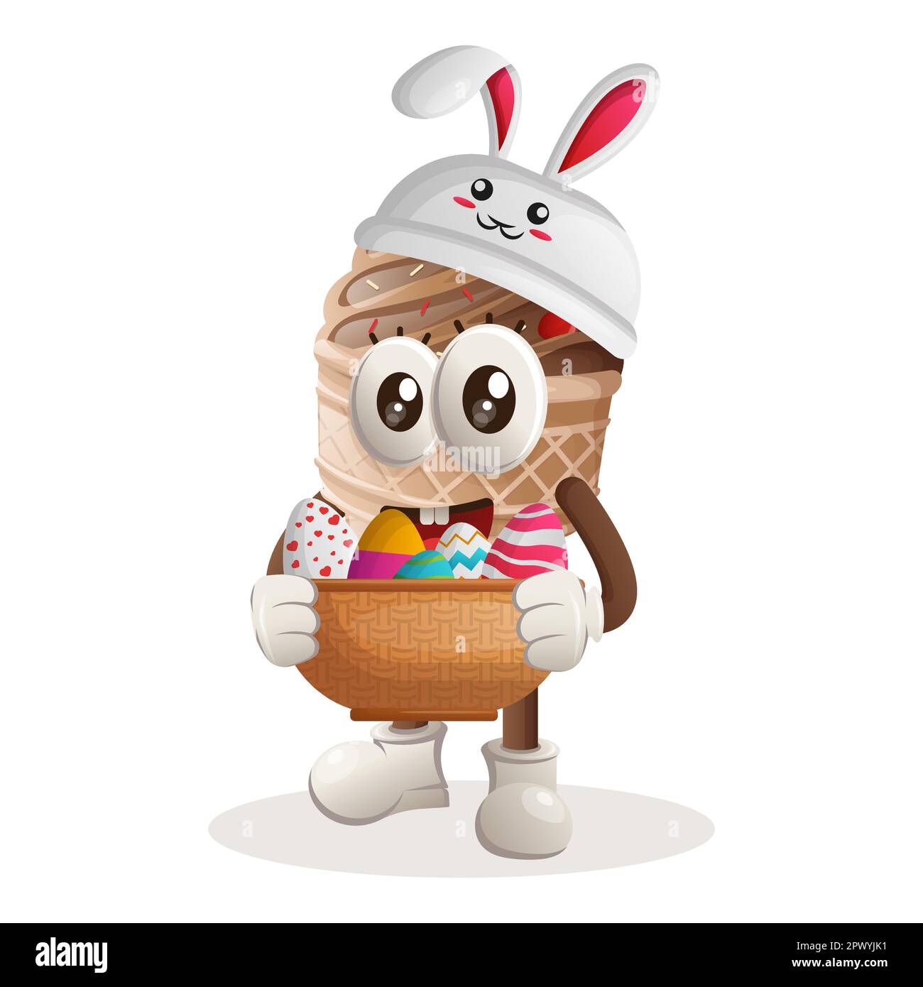 Chocolate egg ice cream Stock Vector Images - Alamy