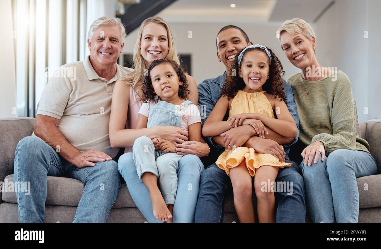 Family smiling diversity grandparents hi-res stock photography and ...