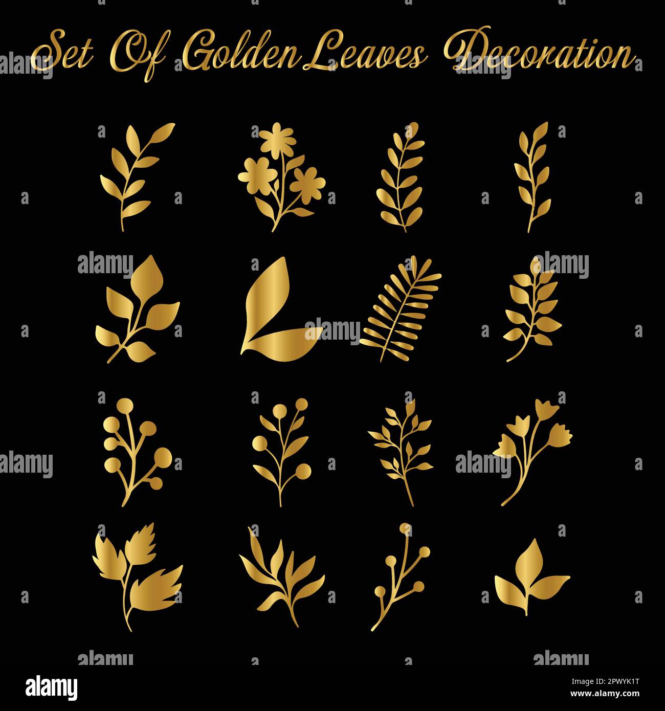 Beautiful elegant gold floral Stock Vector Images - Alamy